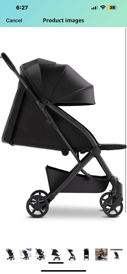 Mompush Lithe V2 Lightweight Stroller + Snack Tray, Ultra-Compact Fold ...