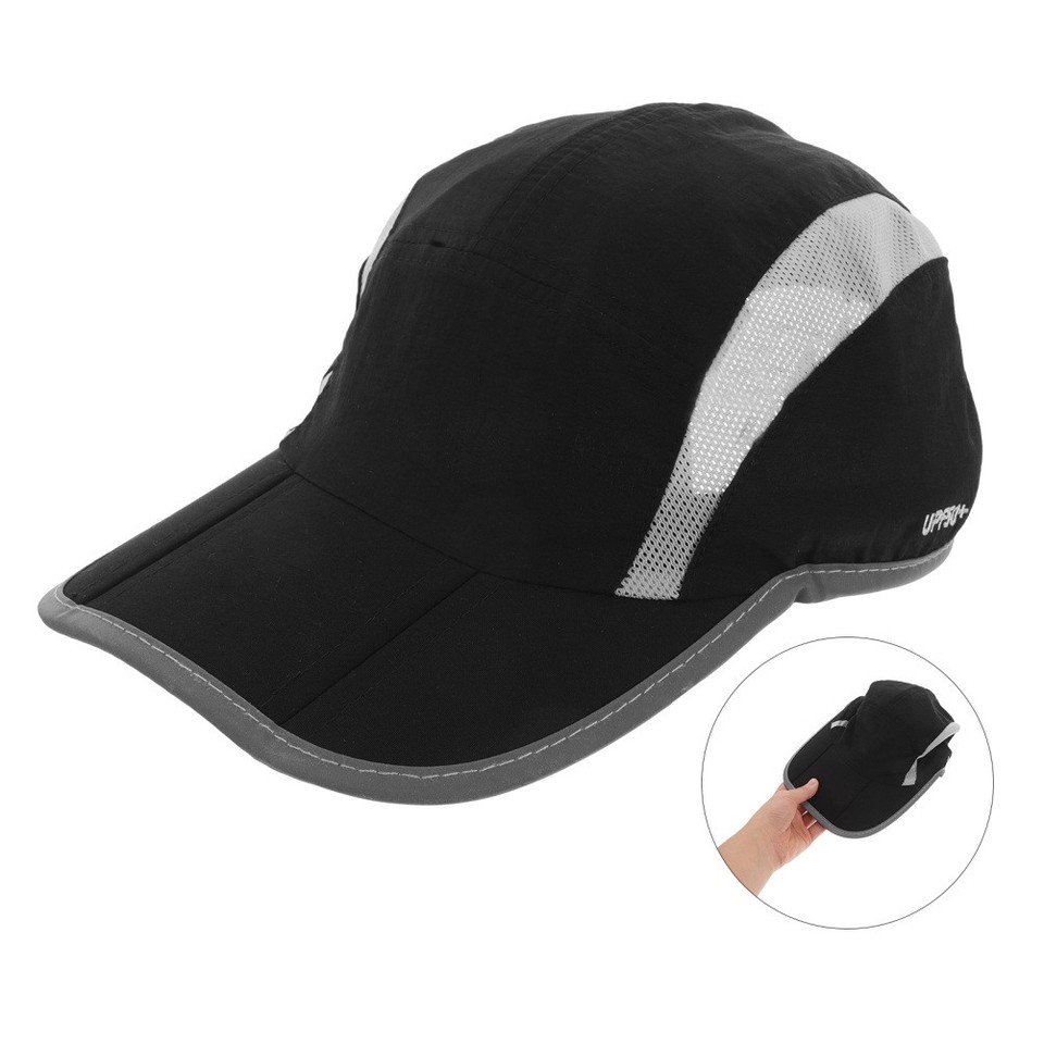 Sun Protection Foldable Baseball Cap Mesh Quick Dry Fabric Summer Hat ...