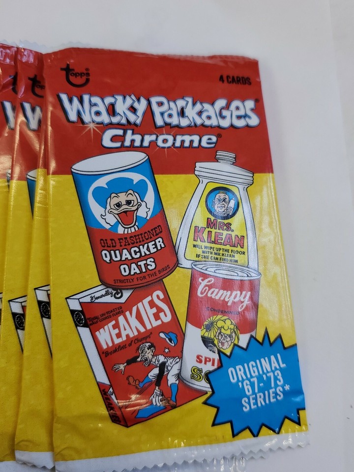 2014 Topps Wacky Packages Chrome Sealed Booster box lot 24 packs Rare ...
