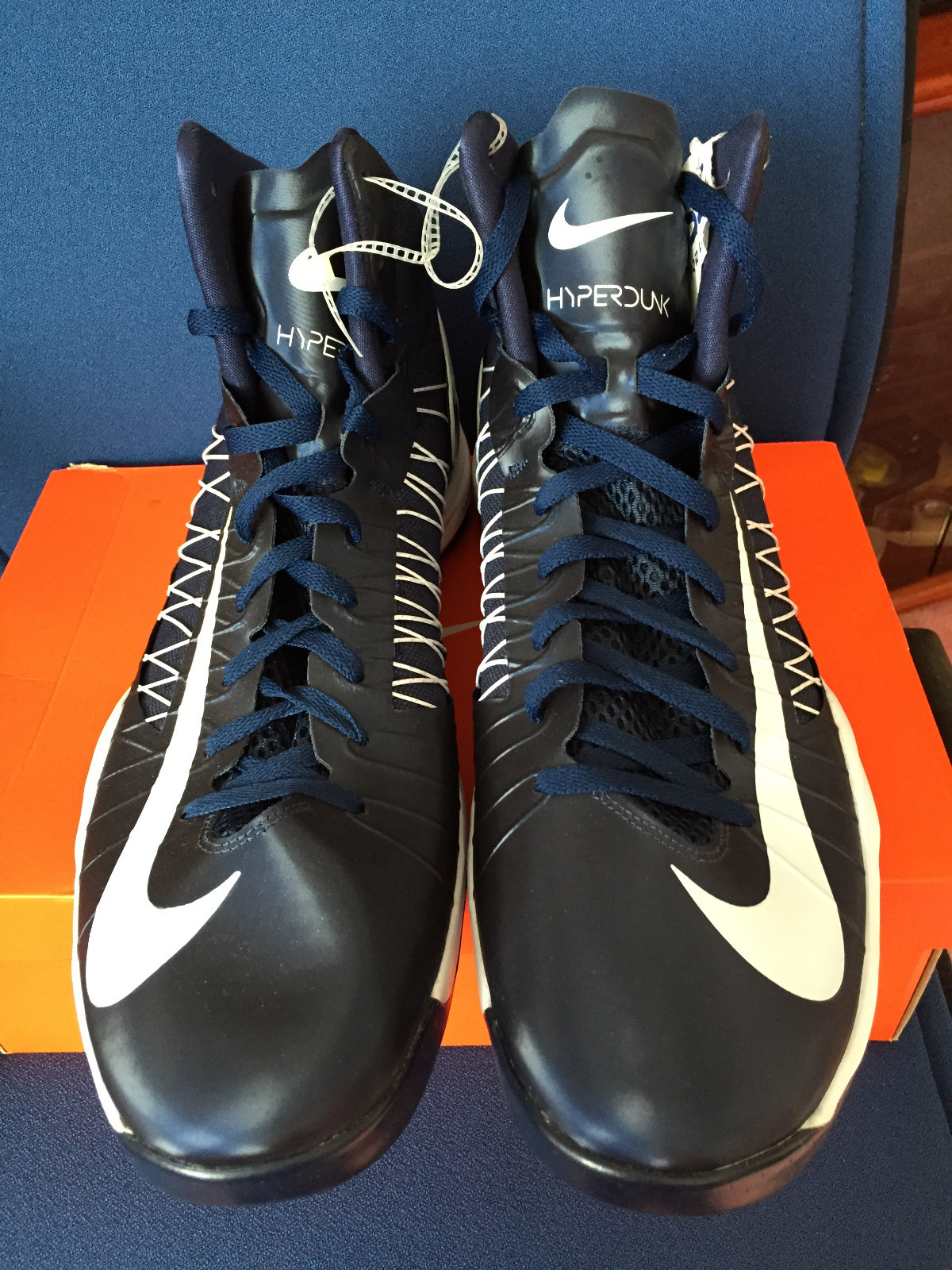 New Nike Zoom Hyperdunk 2012 Mens Sz 17.5 NAVY 524882 800 Basketball Shoes RARE! | eBay