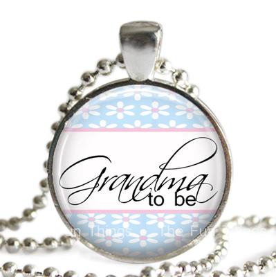 Grandma To Be Pendant Charm or Key Chain 1" Round Setting New ...