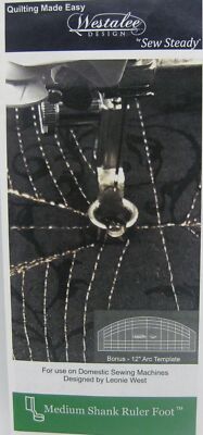 Low/Medium Shank Free Motion Ruler Quilting Foot w/ Template | eBay