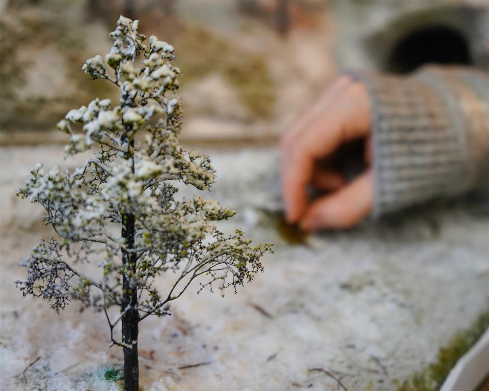 Seafoam Trees Box Mixed Size | Model Scenery Tree WWScenics | eBay