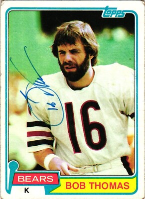 Bob Thomas #477 Signed 1981 Topps NFL Football Card AUTO Bears | eBay