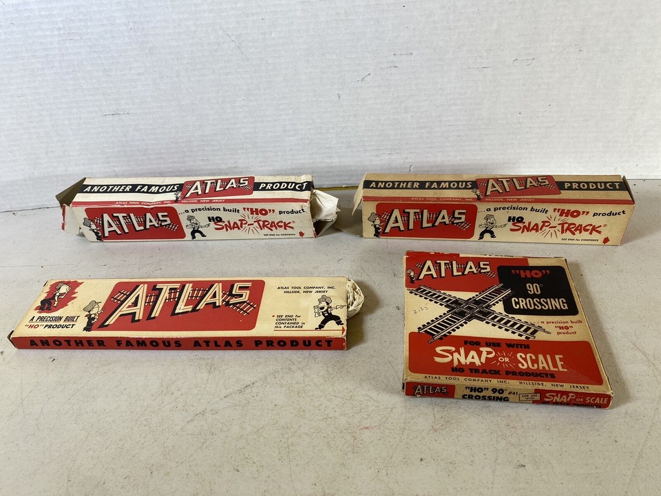 Atlas HO Scale Snap Track Vintage Model Train Railroad Lot orig box ...