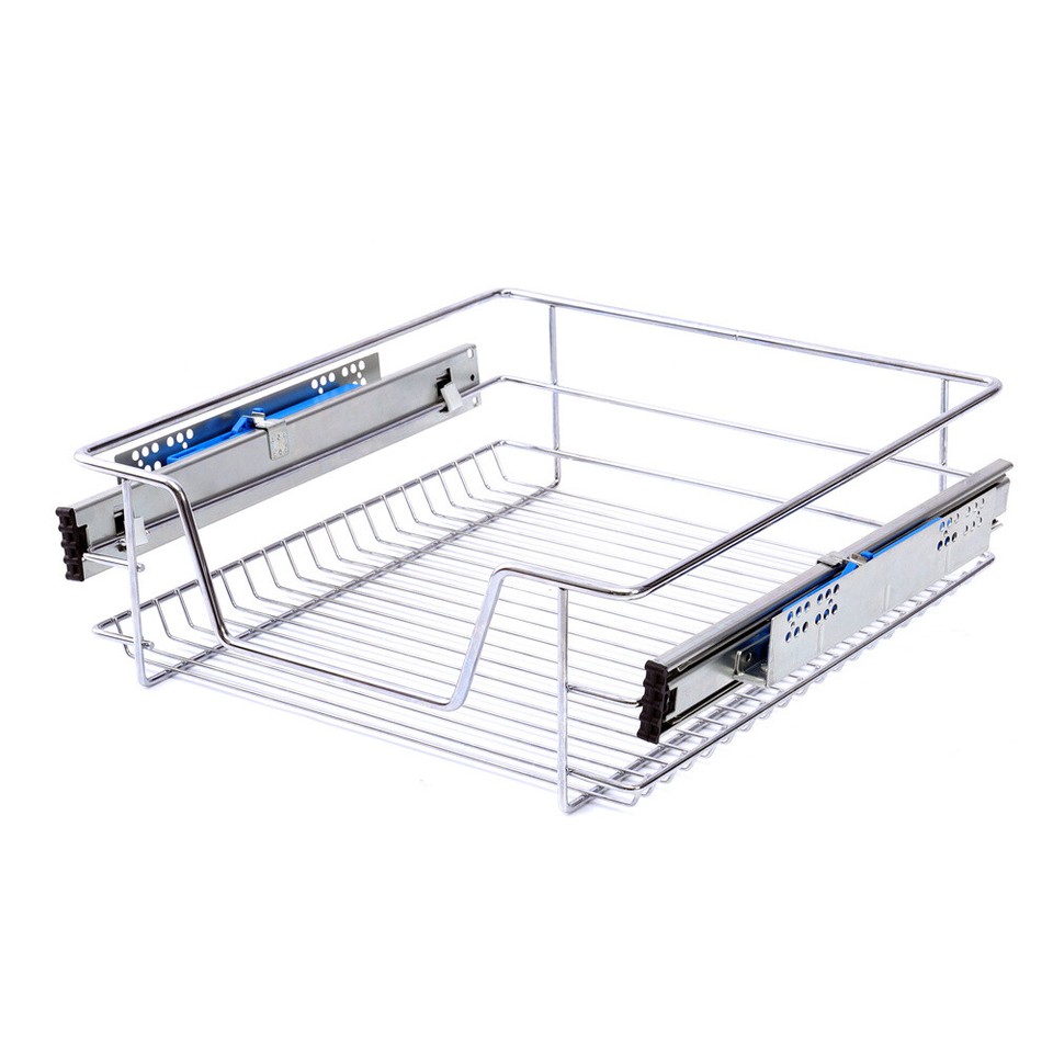 1-3x Pull Out Wire Basket Cupboard Drawer Kitchen Cabinet Larder Food ...