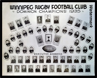 1935 CFL MRFU Grey Cup Champs Winnipeg Football Club 8 X 10 Photo ...