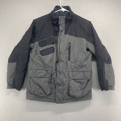 L.L. Bean Jacket Boys Large 14-16 Gray Black Windbreaker Thinsulate ...
