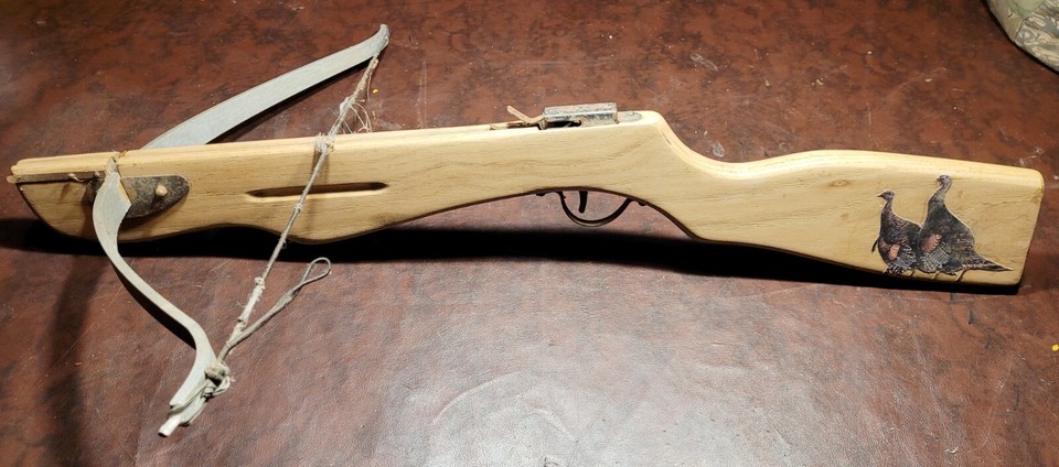 Vintage 1960s Powermaster RIFLE Oak Crossbow WHAM-O MCM Man Cave Decor ...