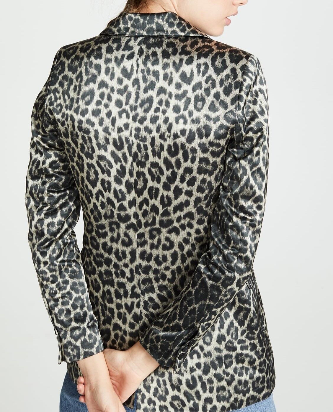$695 Smythe Sateen Leopard Print Boyfriend Blazer (Size 6) | eBay
