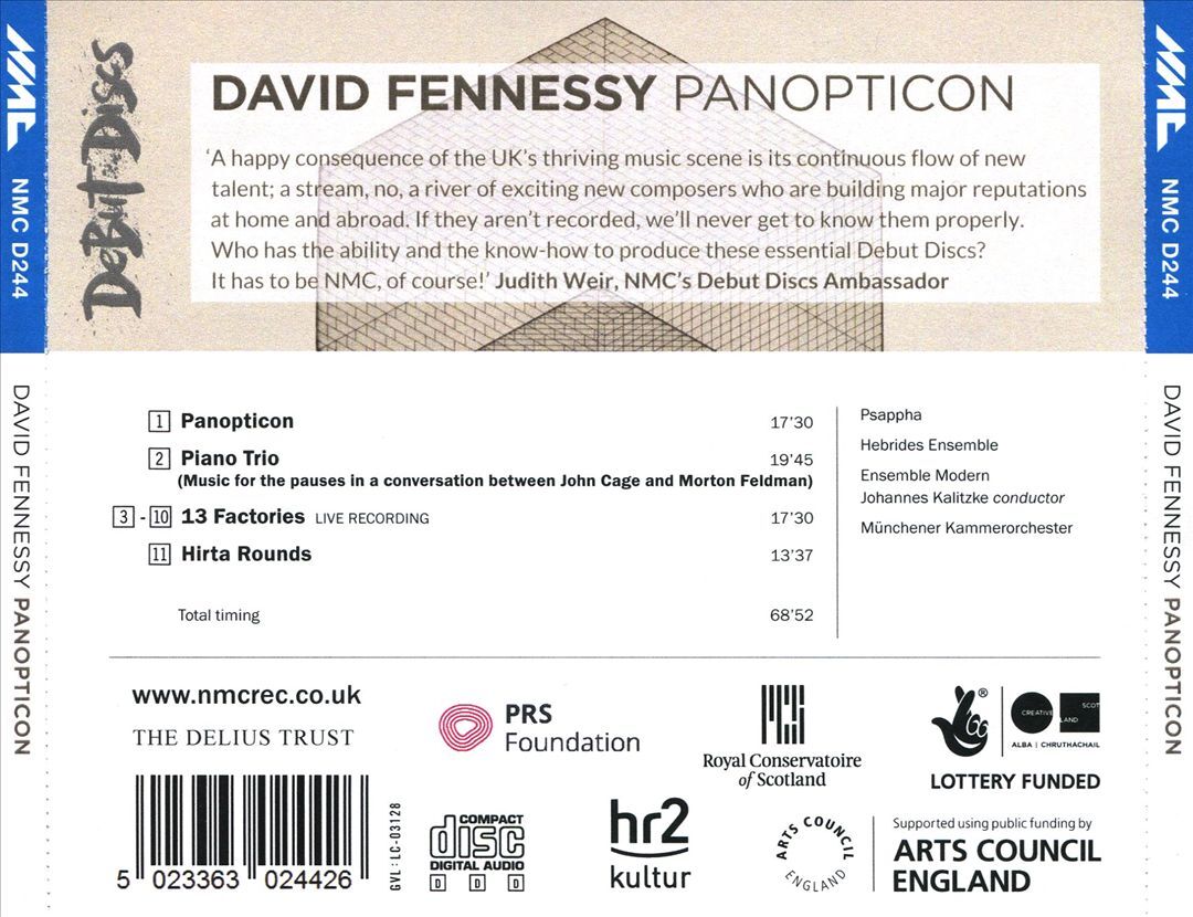 DAVID FENNESSY: PANOPTICON NEW CD 5023363024426| eBay