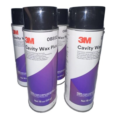 QTY 4- 3M Cavity Wax Plus X 4 Corrosion Protection 08852 Aerosol 3M ...