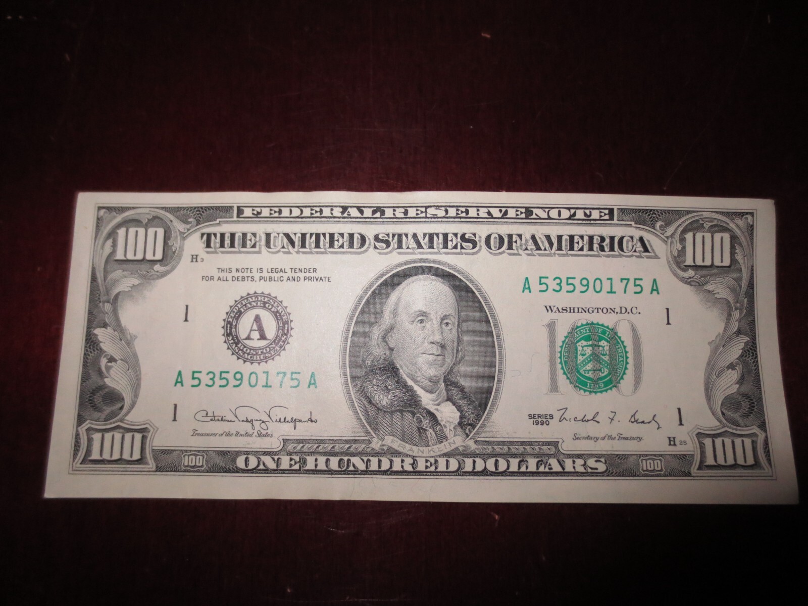 Two $ 1990 10 Dollar Star Note Replacement 100 Off Center Miss-Cut 2 ...