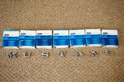 NOS 71 72 Ford Mustang Deck lid Trunk Letters Emblems Fastback Coupe ...