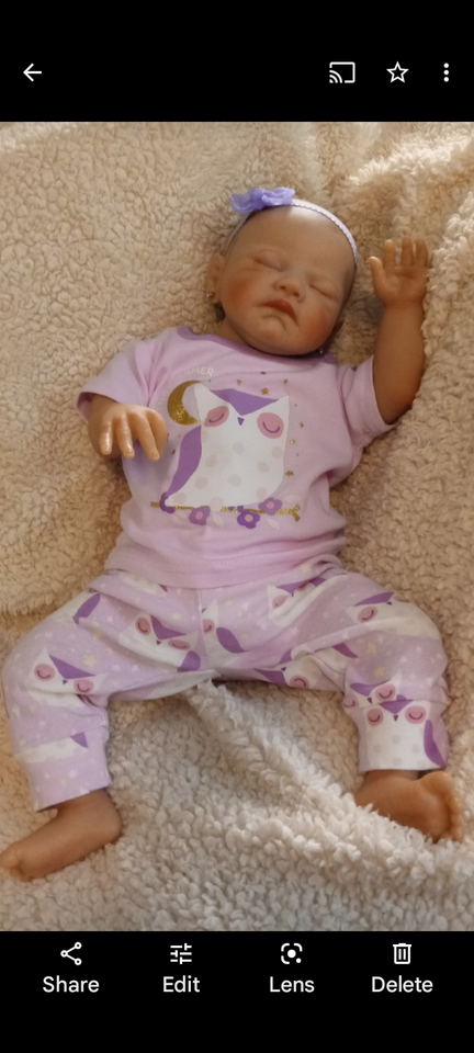 20" August Reborn Doll Sleeping Baby Already Painted DIY Kit with Cloth ...
