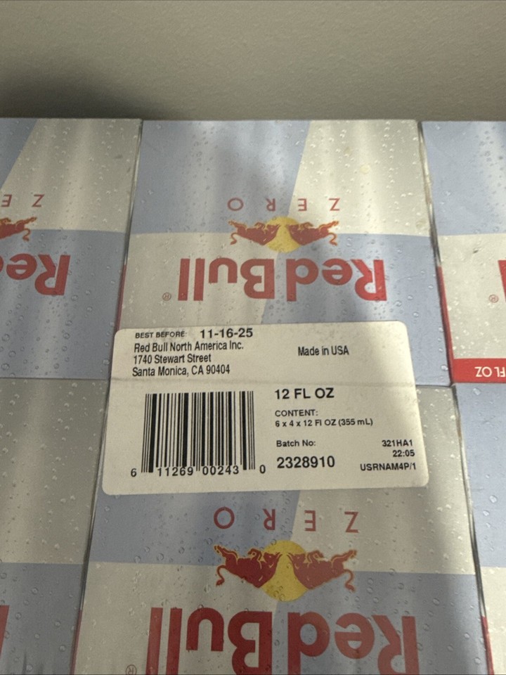 Red Bull “Zero” Monk Fruit In Hand 12oz Full Case Of 24 | eBay