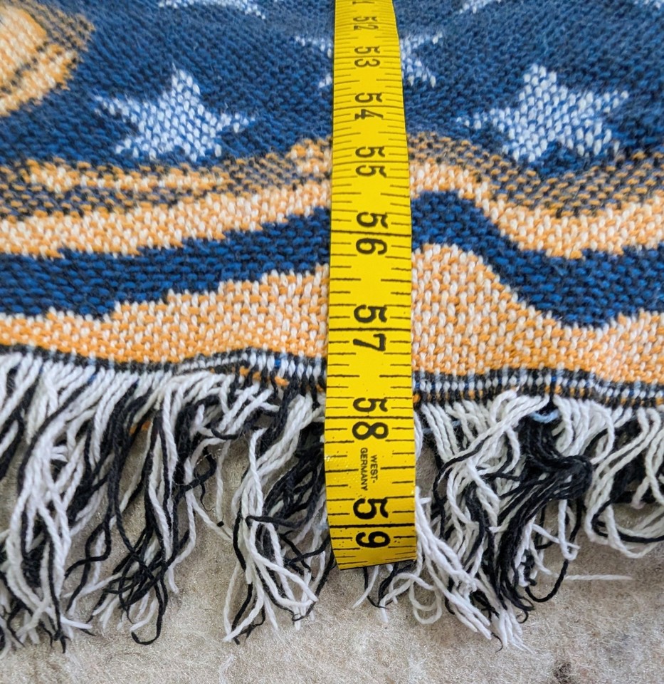 VTG US Marine Corps Woven Fringed Afghan Tapestry Throw Blanket | eBay