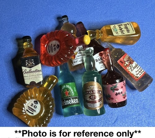 10 Mix Lot Barbie Dollhouse Miniature Random Resin Beer Alcohol Liquor ...