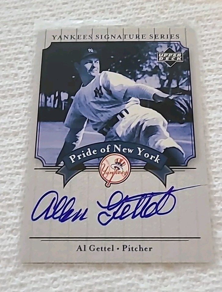 2003 UD Yankees Signature Series Pride Of New York Auto Al Gettel | eBay