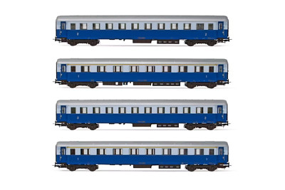 RIVAROSSI HR4324 Set “Train blue” 4 CARRIAGES Type ‘46 livery Blue ...