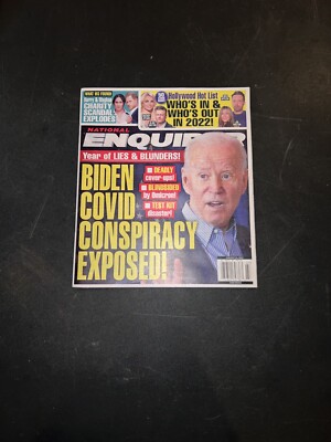 National Enquirer Paper Magazine January 24 2022 Biden Conspiracy Cover ...