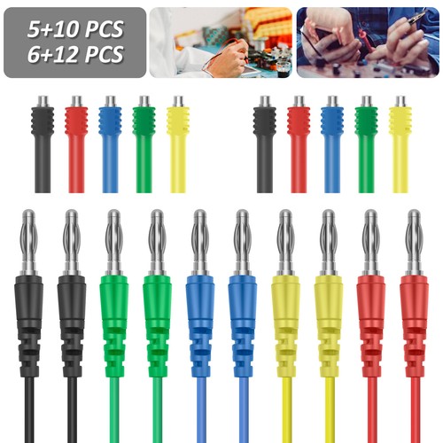 15/18Pcs Magnetic Test Leads Kit 30V 5A Soft Flexible Insulated Jumper ...