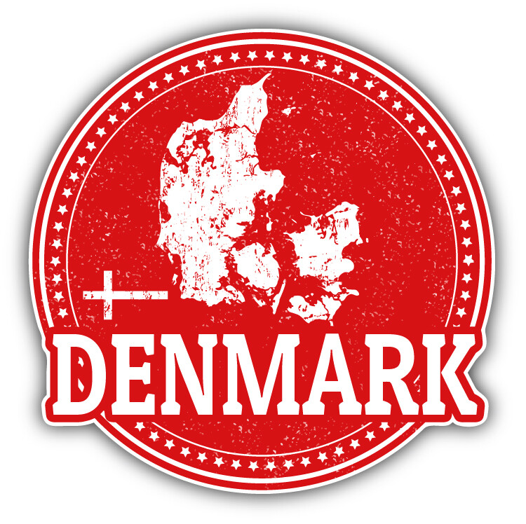 Denmark Map Flag Grunge Label Car Bumper Sticker Decal - ''SIZES'' | eBay