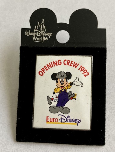 Disney Pin Opening Day Crew 1992 EuroDisney Cast Mickey Mouse ...