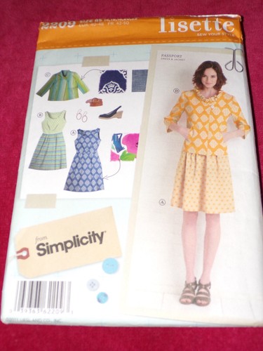 💐 SIMPLICITY #2209 - LADIES "LISETTE" KNEE DRESS & JACKET PATTERN 14-22 FF | eBay