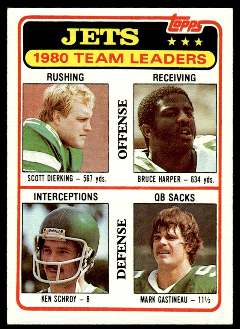1981 Topps Football Card Scott Dierking/Bruce Harper/Ken Schroy/Mark ...