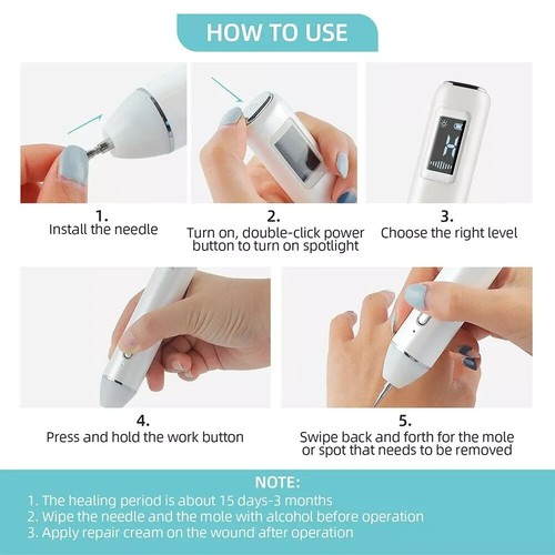 Laser Skin Tag Freckle Wart Dot Mole Remove Pen Dark Spot Tattoo ...