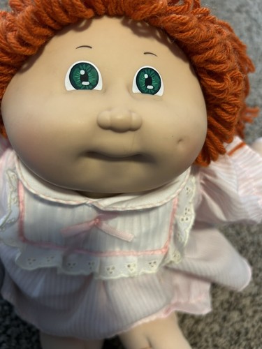 Cabbage Patch Kid red hair green eyes 1985 Blue Signature Smokers Home ...
