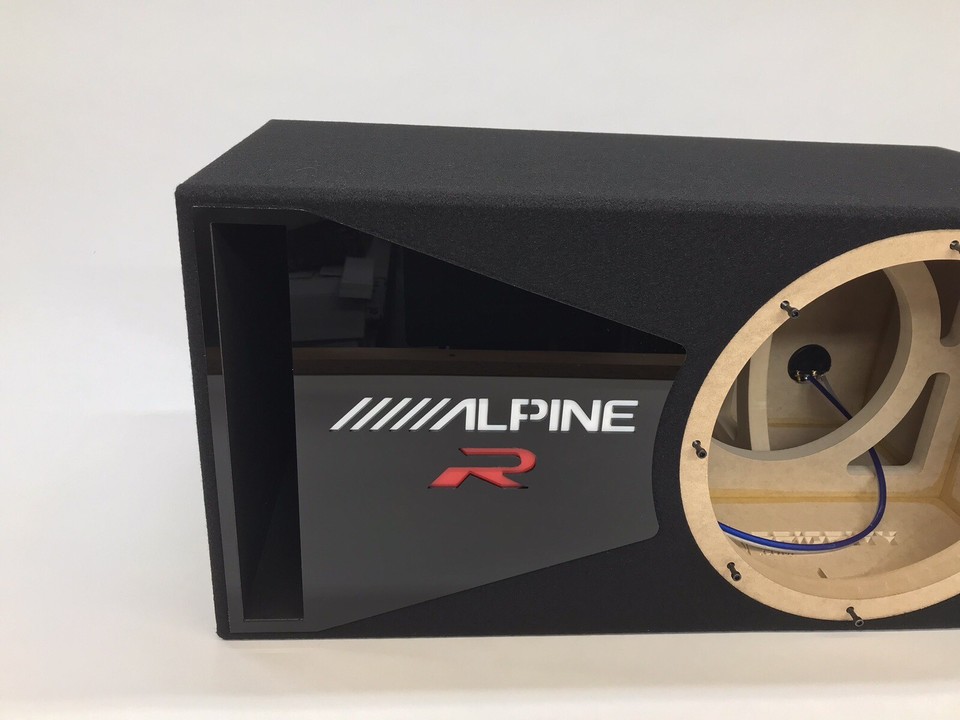 Alpine R2-W12D4 D2 ported sub box SPECIAL EDITION with black plexi port ...