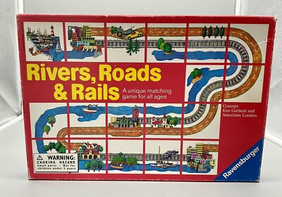 Vintage Rivers, Roads, And Rails Matching Game COMPLETE Ravensburger ...