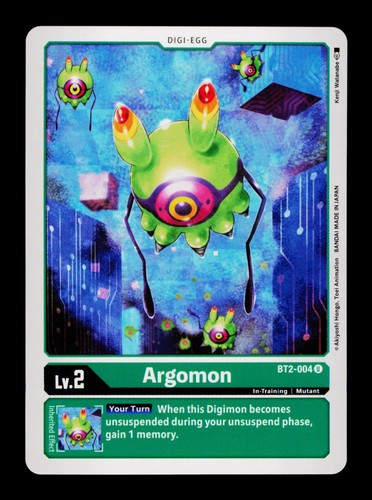 Argomon BT2-004 Green Digimon Card CCG Trading Card | eBay