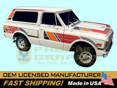 1972 (fits 1967-72) Chevy C10 FEATHERS Blazer Fleetside Mod Bods Decal ...