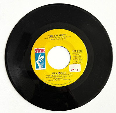 Jean Knight 45 Mr. Big Stuff 1971 Stax STA-0088 Funk / Soul EX | eBay