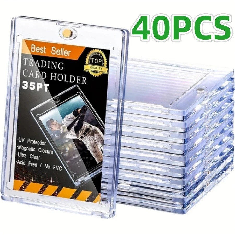 30~100X Magnetic Trading Sports Card Holders 35pt One-Touch Hard UV ...