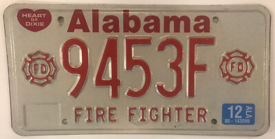 FIREFIGHTER FIRE FIGHTER license plate Rescue EMT Fireman EMS Marshall ...