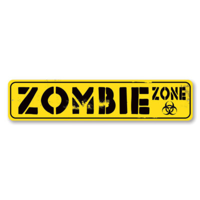 Zombie Street Sign, Zombie Zone Halloween Decorative Metal Sign | eBay