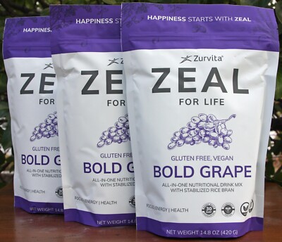 *3-Pack* Zurvita Zeal 30-Day Wellness Bag, Vegan Bold Grape | eBay