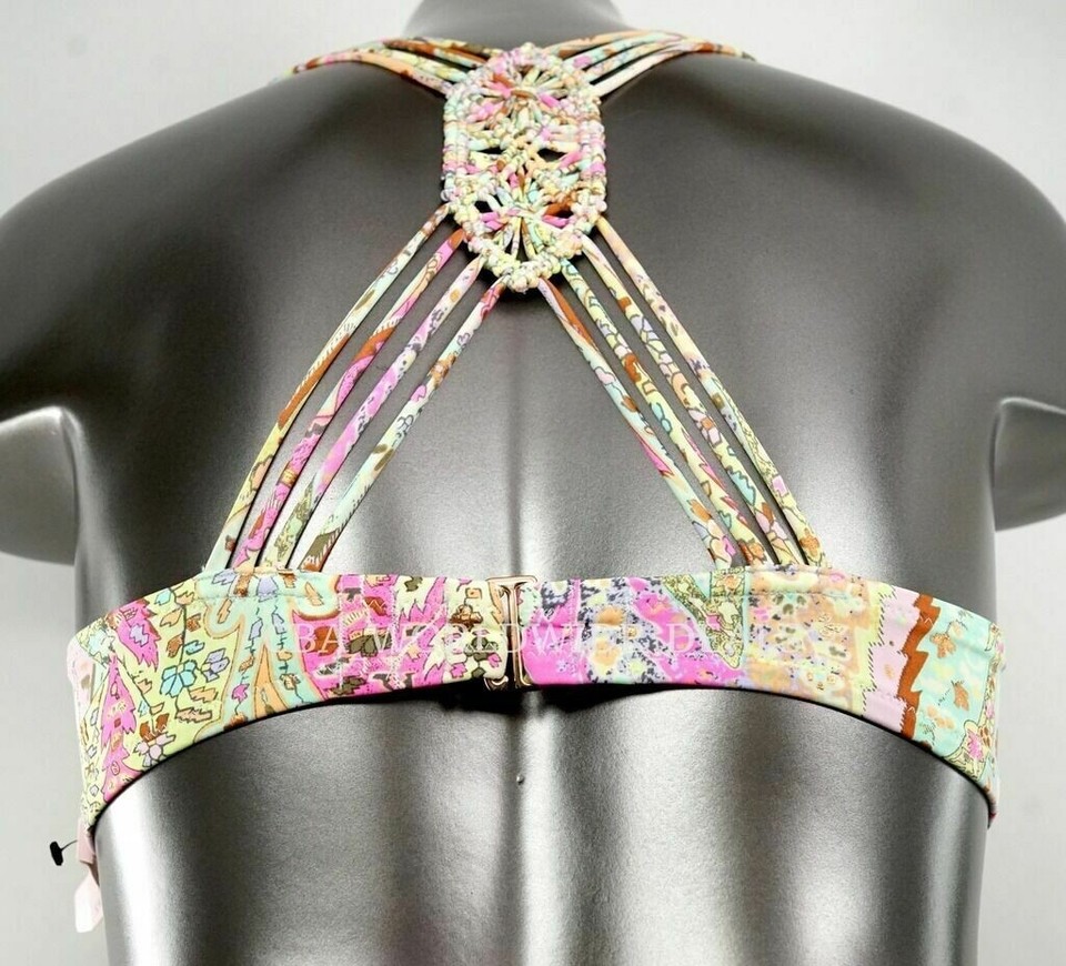 Victoria's Secret SWIM Paisley Foil Macrame Fabulous Swim Top 34B | eBay