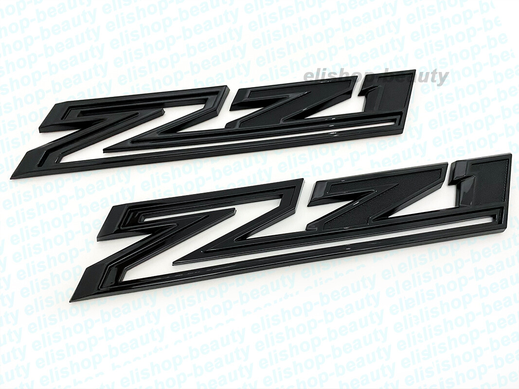 2019-2023 Gloss Black Silverado RST Z71 Emblem Nameplate Badge Kit OEM ...