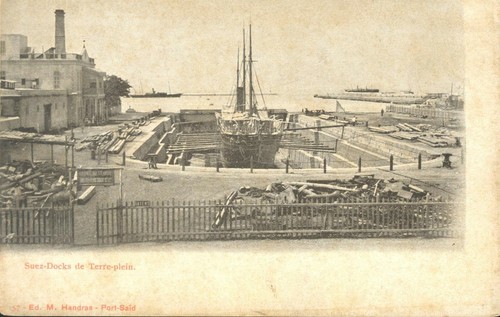 pc13696 postcard Egypt Suez Docks Port Said Drydockl not used | eBay