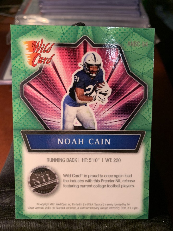 NOAH CAIN 2021 WILD CARD ALUMINATION COLLEGE ROOKIE #/125 Green Holo-Lux LSU C1 | eBay