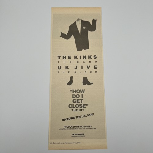 The Kinks UK Jive 1989 Album Promo Print Ad 4.5"x12" AD ONLY | eBay