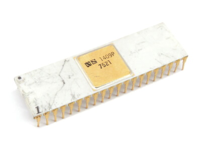 National Semiconductor NS 1409P DIP-40 White Ceramic IC Gold Vintage ...
