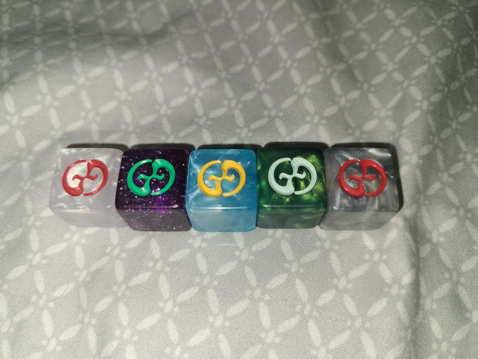 MTG Magic 5 Planechase Planar Die Dice Set All 5 Colors March of the ...
