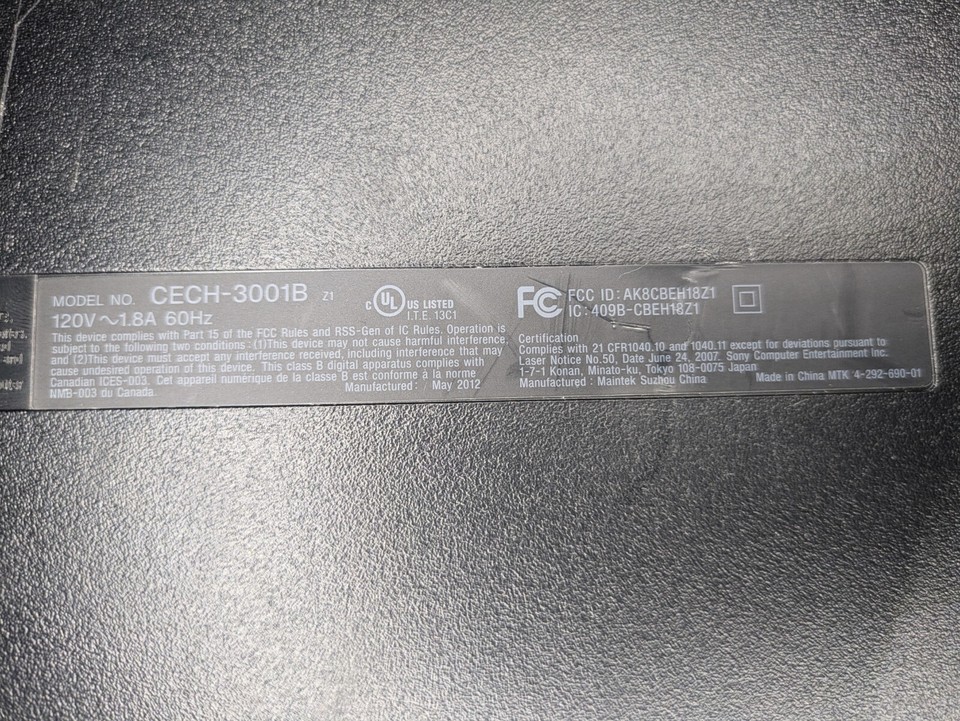 Sony PlayStation 3 PS3 Slim CECH-3001B 320G With 1 Control | eBay