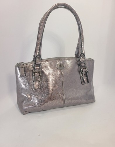 Coach Madison Small Mini Leather Metallic Purse Gunmetal Hardware Y2K ...